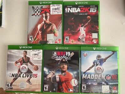 xbox one games bundle lot-W2K15,NBA2K16,Madden16,RBI19,NBA Live15 | eBay