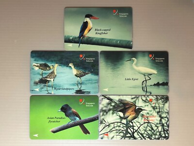 Singapore Telecom Singtel GPT Phonecard, Migrant Birds, Used set of 5 ...