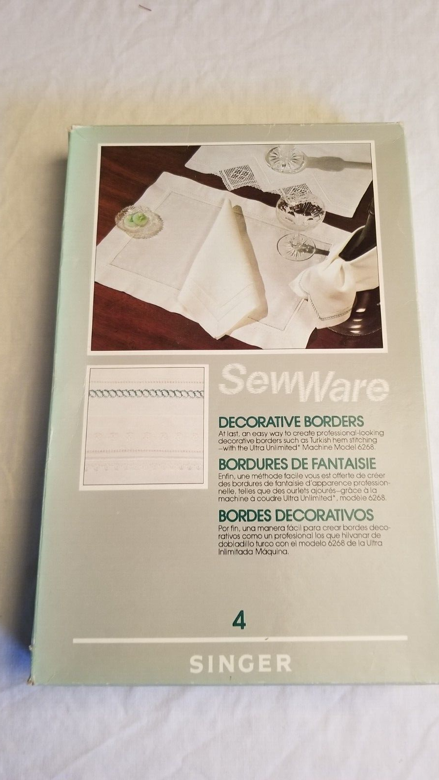 Singer SewWare Sew Ware Embroidery Cartridge 4 - DECORATIVE BOARDERS | eBay