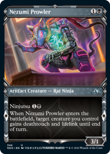 4x (344) Nezumi Prowler - SHOWCASE NINJA FRAME MTG Kamigawa: Neon ...