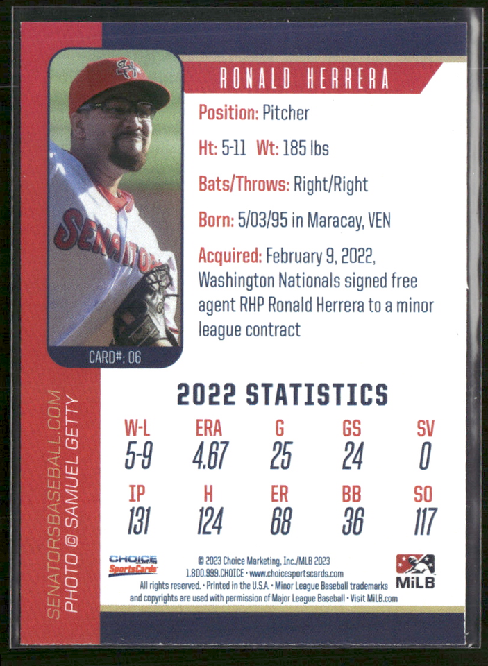 Ronald Herrera 2023 Harrisburg Senators Team Set | eBay