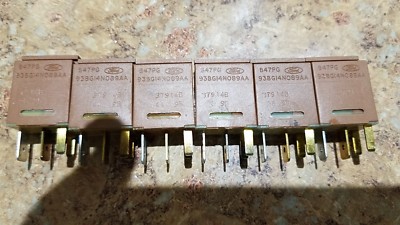 (Lot of 6) OEM Ford Mercury 4 pin brown RELAY 93BG 14N089 AA 1 YEAR ...