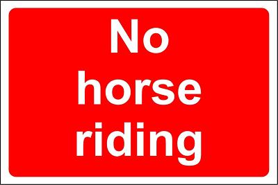 No horse riding Safety sign | eBay