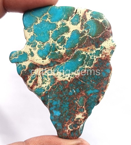 Natural Sky-Blue Turquoise Slab Rough 133.00 Ct Certified Loose ...