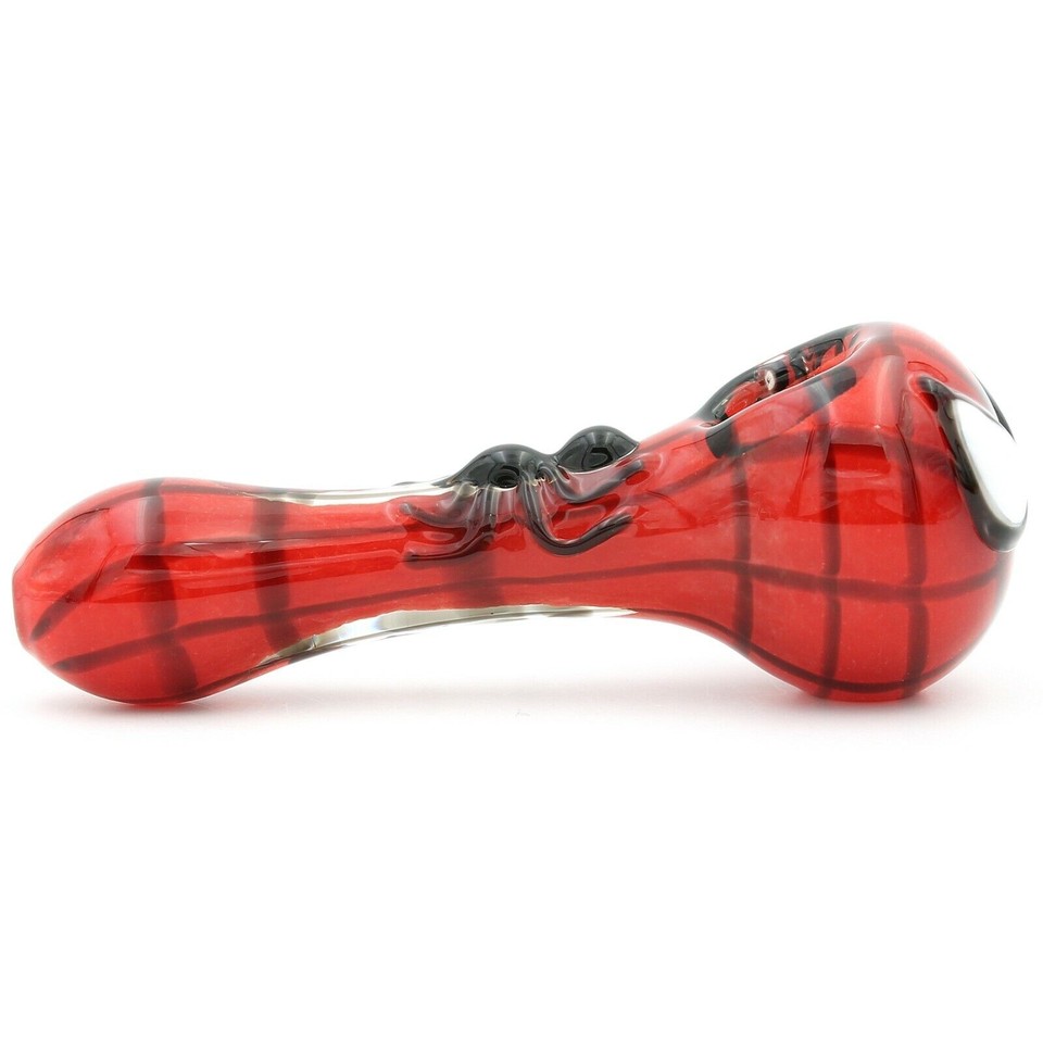 4" Spider-Man Glass Smoking Pipes Red Bowls Smoke Bowl Tobacco Pipe ...