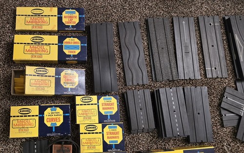 HUGE lot of Vintage Aurora Model Motoring Slot Car Track HO Scale | eBay