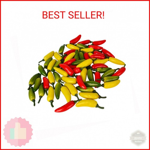 Bleiou 60pcs Simulation Artificial Lifelike Small Chili Fake Vegetable ...