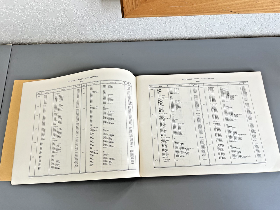 1929 1951 Chevy INTERCHANGEABLE PARTS Catalog Book Original Buick Olds ...