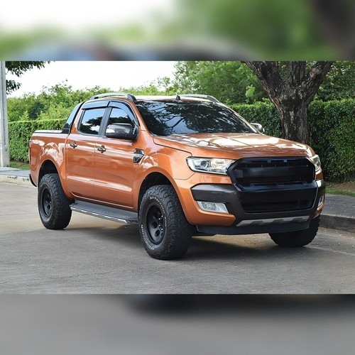 Grille Front Matte Black Logo Black For Ford Ranger MK2 PX2 XLT 2015 ...