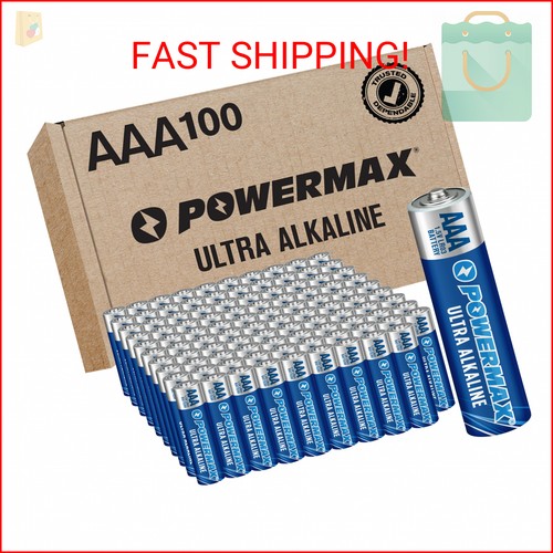 Powermax 100-Count Triple AAA Batteries, Ultra Long Lasting Alkaline ...