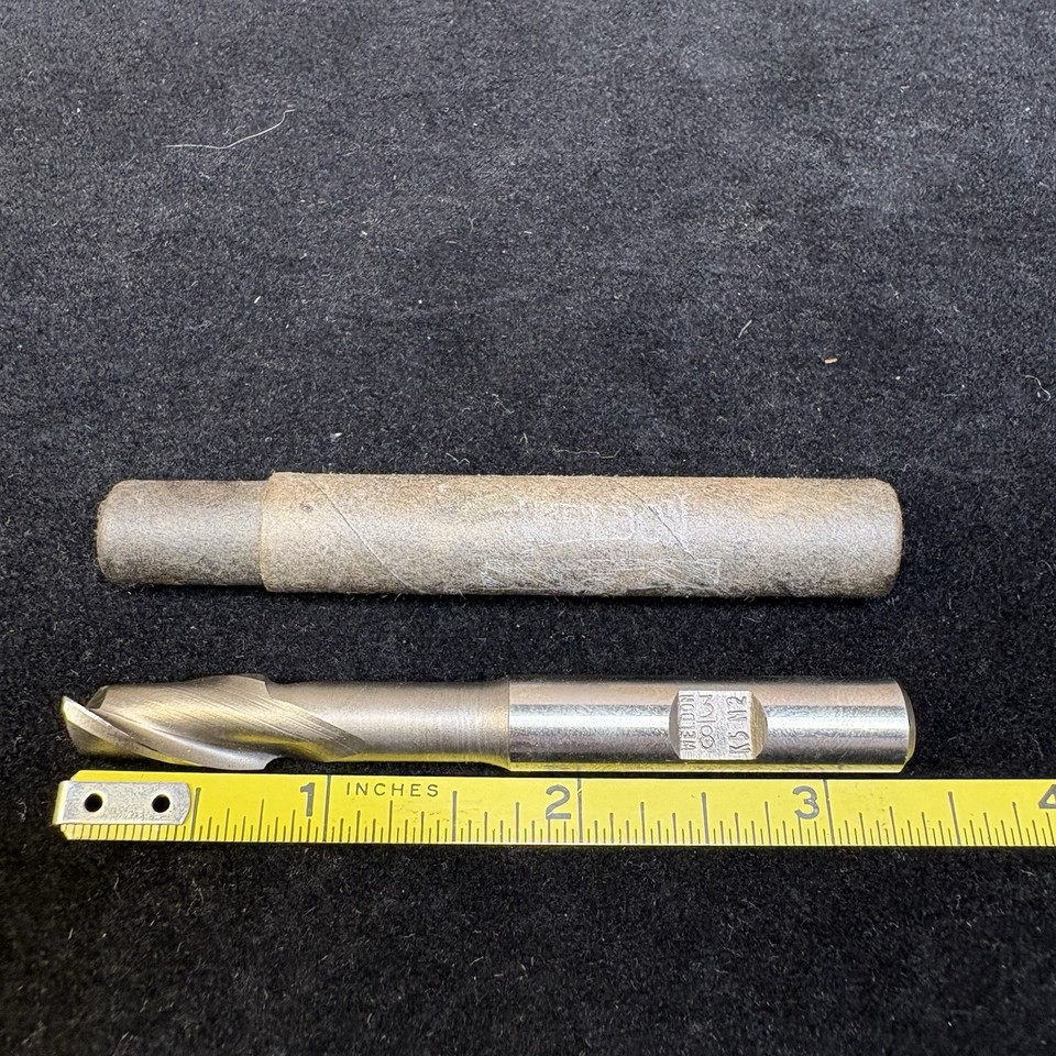 Vintage Weldon HSS Long Single End End Mill, 3/8" Dia, 3/8" Shank, 2 ...