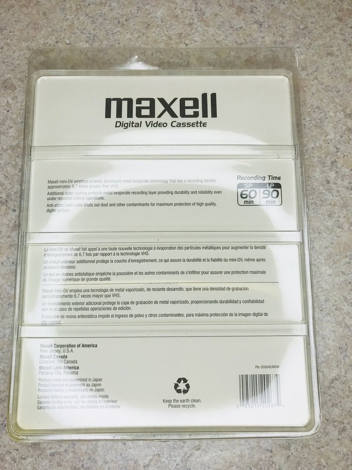 NEW Maxell Digital Video Camcorder Cassette Mini DV 60 Minutes 7 Pack ...