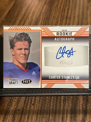 CARTER STANLEY 2020 SAGE HIT #A16 ROOKIE KANSAS JAYHAWKS AUTOGRAPH AUTO ...
