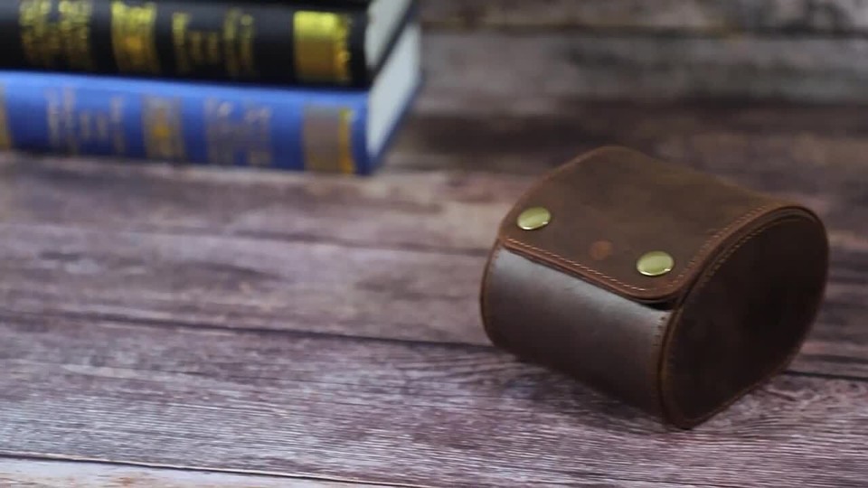 Vintage Watch Roll Case Genuine Leather Watch Display Box Travel ...