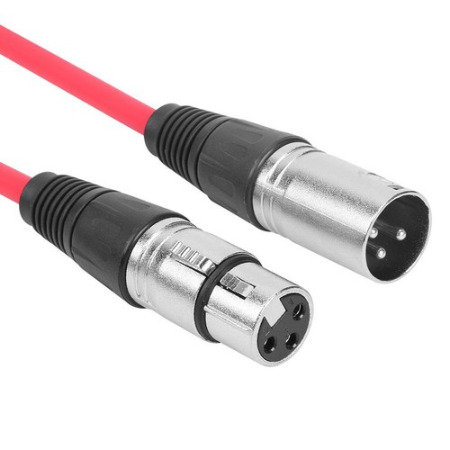 1m XLR 3Pin Cable Male to Female Shielded Microphone Wire Cord (Red) | eBay