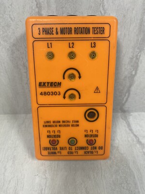 EXTECH 480303 - 3 Phase & Motor Rotation Tester - No Wires Included | eBay