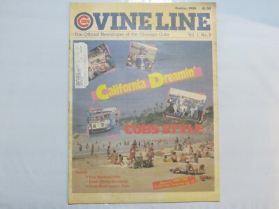 Vine Line Chicago Cubs Baseball Newspaper 1986 October California ...