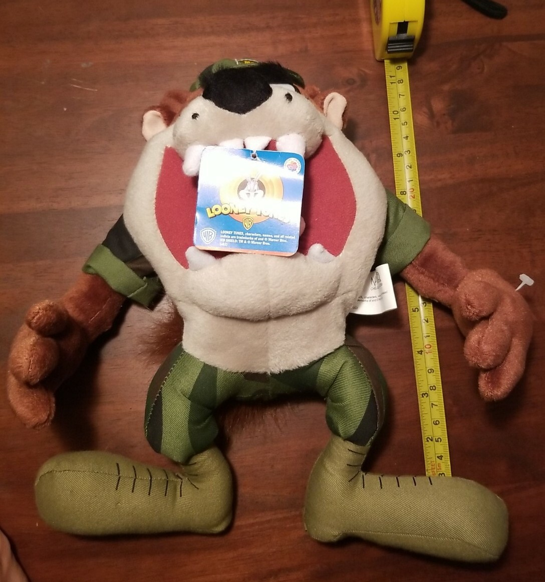 Tazmanian Devil 11" Marine Corps Plush Nanco 2001 Looney Toons Taz ...