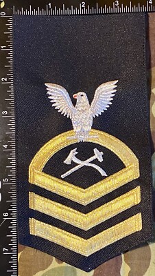 US Navy Gold Rate Damage Controlman Chief Petty Officer rank Patch USN ...