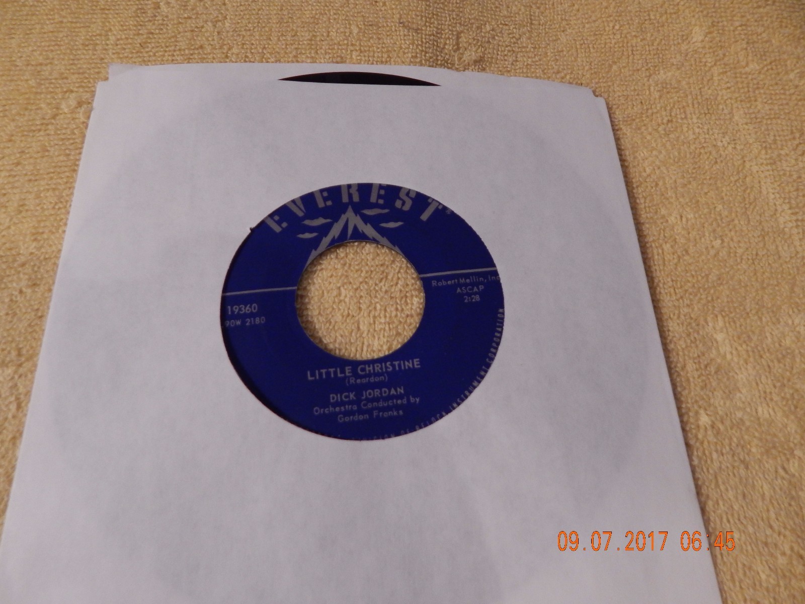 Dick Jordan : Little Christine / I'll Love You Forever 45 Rpm On ...