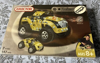 Meccano Erector Set Car Tuning #4951 Two Model Stem Toy Ages 8+ Factory ...