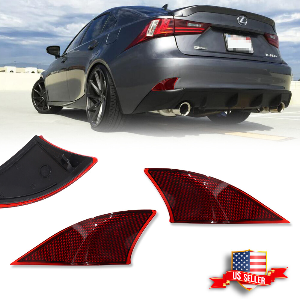 OEM-Spec Red Rear Bumper Reflector Lens Assy For Lexus IS IS250 IS300 ...