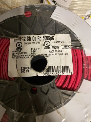 Southwire 500-Feet 12 -AWG Red Stranded Copper THHN wire | eBay