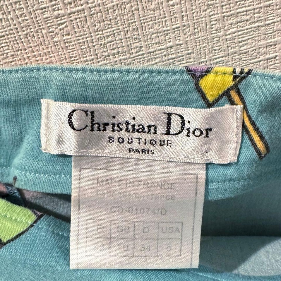 USED JOHN GALLIANO-ERA CHRISTIAN DIOR SKIRT, ICE CREAM CANDY GOOD Size ...