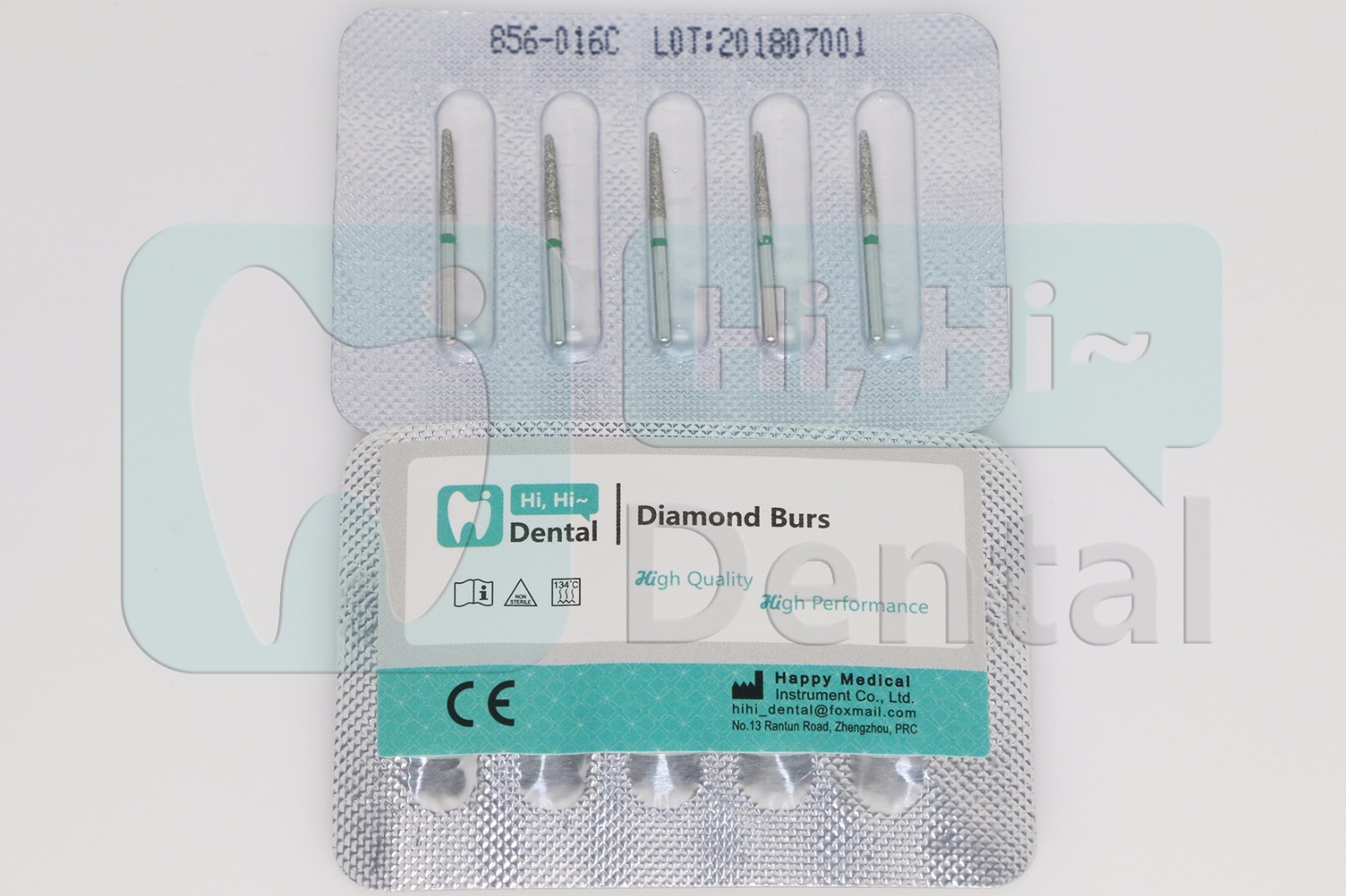 Dental Diamond Burs FG Round End Taper 856/016C Coarse Grit High Speed ...