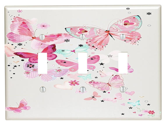 Spiral Butterflies Light Switch Cover, Home Decor, Night Light, Cabinet ...