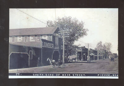 REAL PHOTO PIERCE NEBRASKA DOWNTOWN MAIN STREET SCENE POSTCARD COPY ...