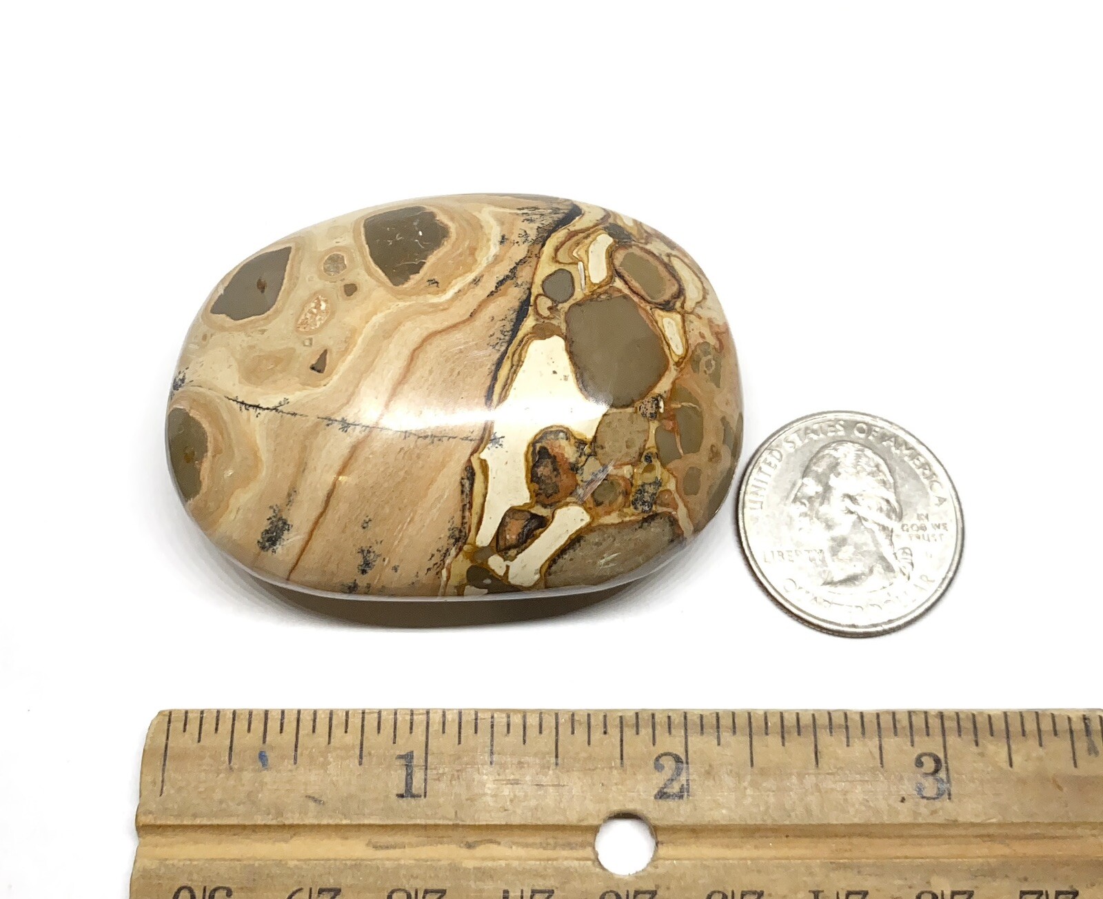 Gorgeous Leopardite Jasper Palm Stone From Peru 88g RARE LAST ONE | eBay