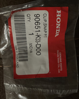 HONDA Honda 2014-2018 CB Snap Fit Clip 90651-K33-D00 OEM | eBay