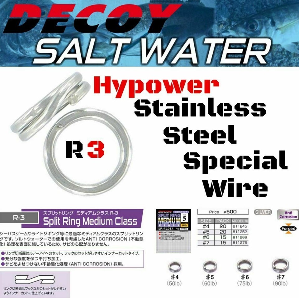 SPLIT RING R-3 MEDIUM CLASS DECOY ANELLINI PESCA SPINNING JAPAN ARTIFICIALI | eBay