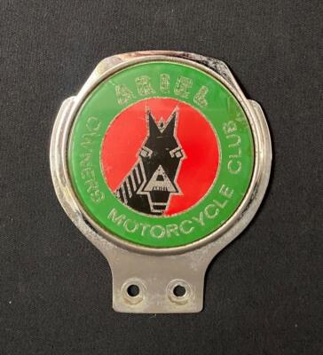 ARIEL MOTORCYCLE OWNERS CLUB VINTAGE MOTOR CAR BADGE EMBLEM INSIGNIA ...