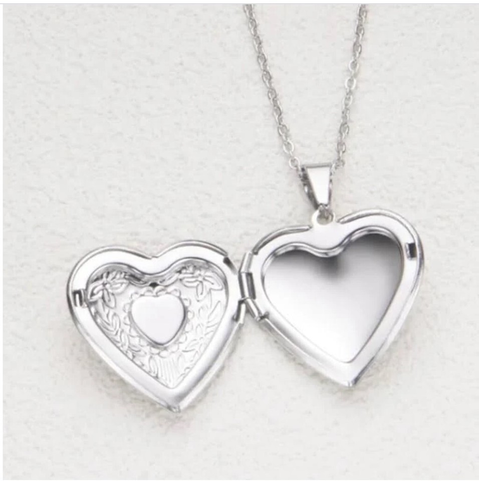 Silver Lana Del Rey Style Stainless Steel Necklace Openable Locket ...