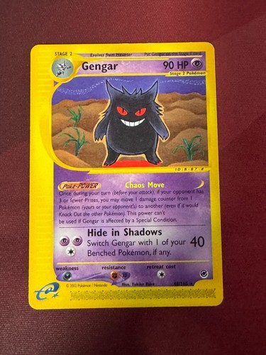 GENGAR 48/165 Expedition Base Set NON-HOLO rare E-Series Pokemon TCG ...