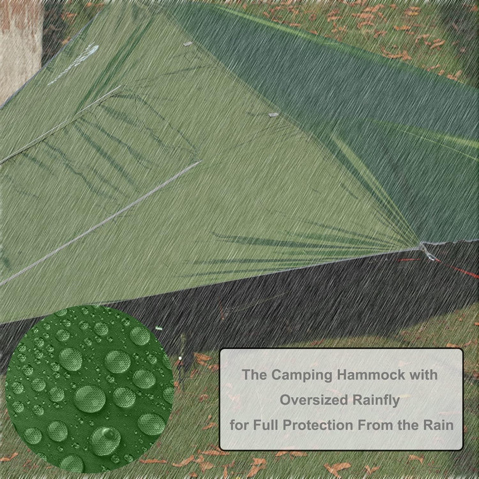 Wintming Hammock with Mosquito Net and Rain Fly Cover 3 in 1 Camping ...