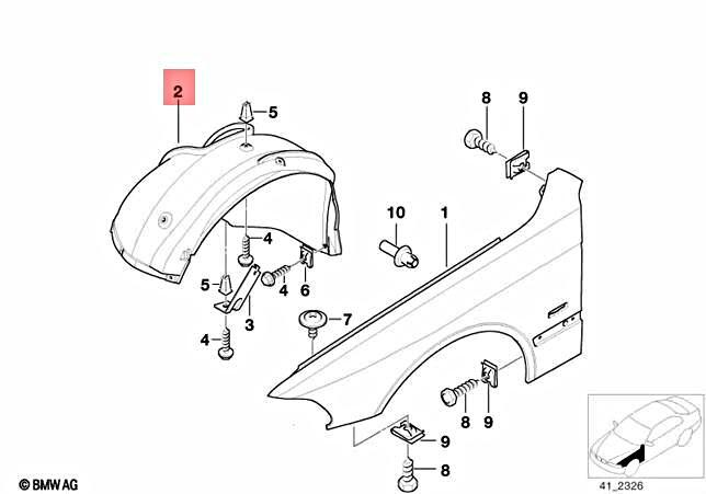 Genuine BMW E39 Sedan Front RIGHT Wheel Arch Inner Fender OEM ...