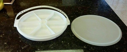 Tupperware PARTY Divided Server w/Lids & Handle #405 | eBay