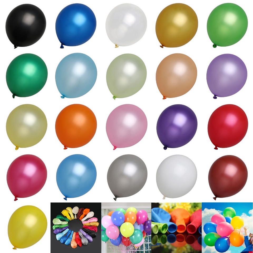 1 to 250 12" 40 Colors High Quality Pearl Latex Thick Party Balloons 3 ...