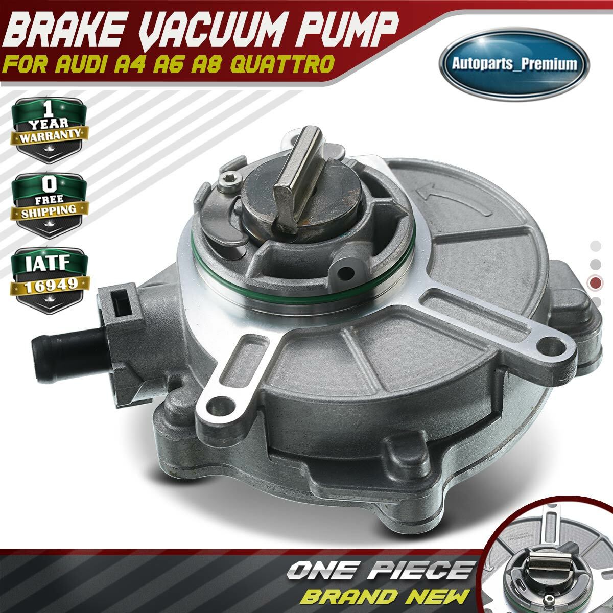 Brake Vacuum Pump for Audi A4 A6 A8 Quattro 3.2L 2000-2011 06E145100T ...