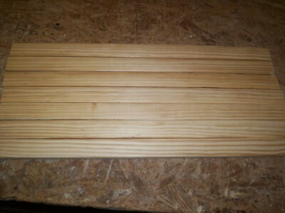 Pine Wood Slats 23" x 1.5" x 3/8", 6 Pieces Rounded Edge | eBay