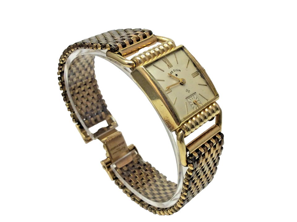 Vintage Lord Elgin Drivers Watch 10K GF, Swing Lugs, Art Deco Working ...