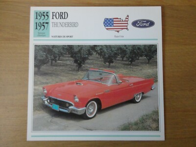 FORD THUNDERBIRD " ETATS - UNIS " - Fiche Auto Car card | eBay