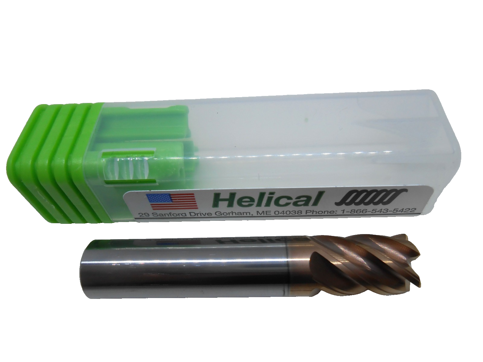 Helical 59869 3/8" 5 Flute Carbide End Mill TPLUS Coating HEV-S-50375-R ...