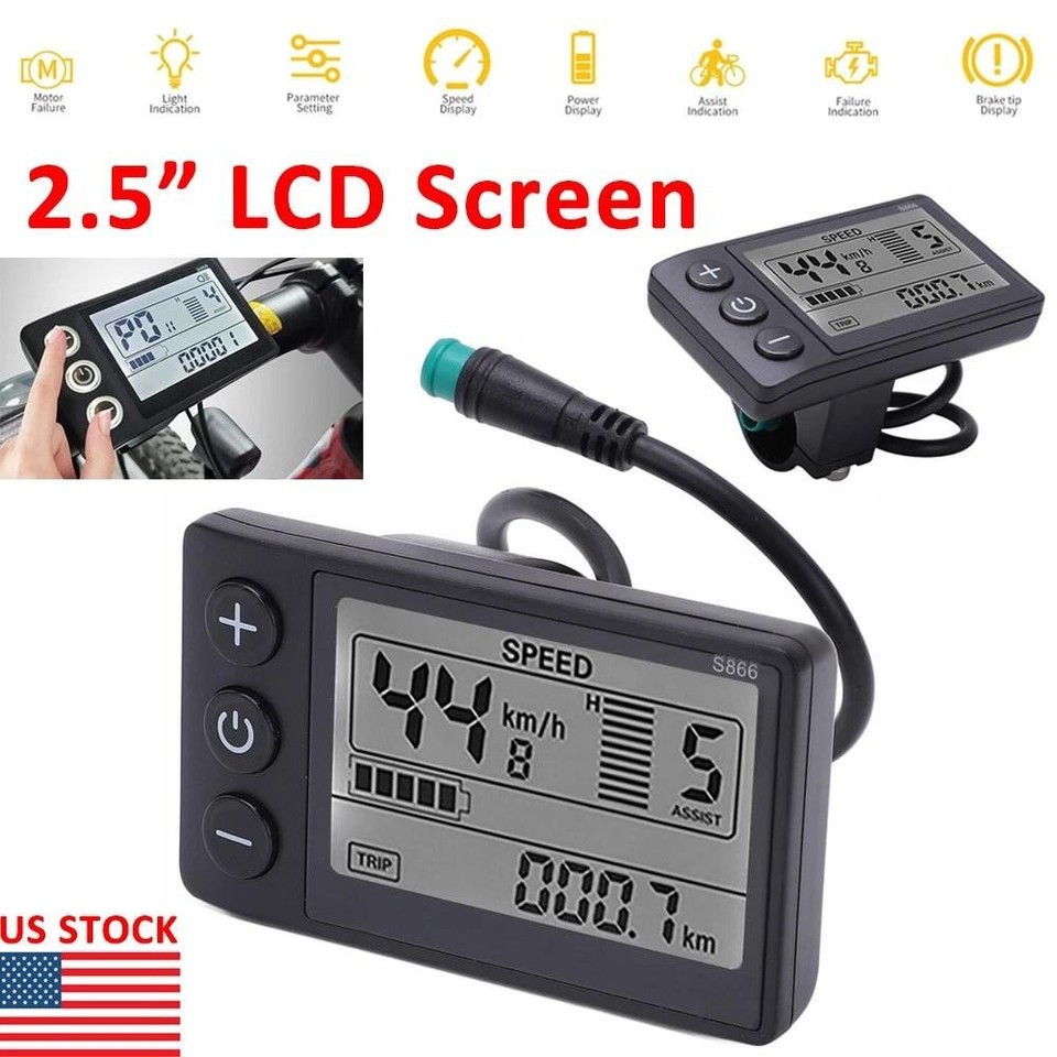 For E-Bike LCD Display 24V/36V/48V Display E-Bicycle MTB Part Electric ...