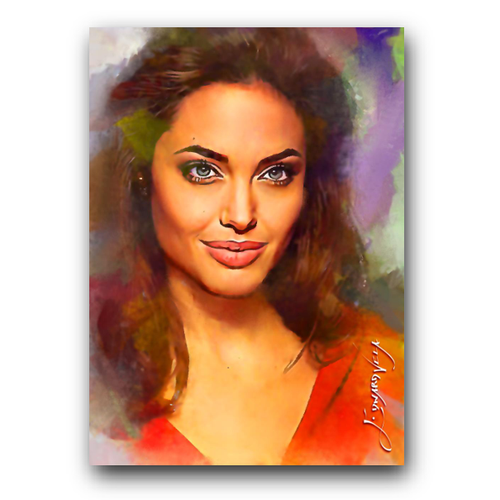 Angelina Jolie Art Card Limited 10/50 Edward Vela Signed (Celebrities ...