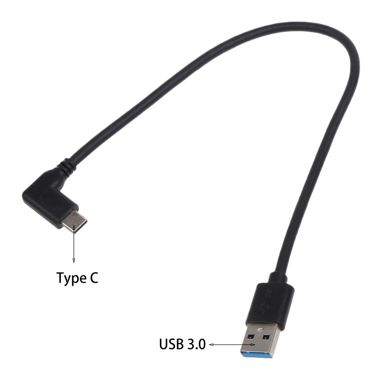 USBC to USB 3.0 Cable 30cm L Shape Charging and Data Sync Cord Cable ...