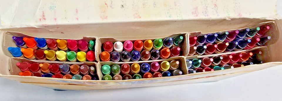 Vintage 1999 Crayola Crayons 96 Built-In Sharpener Unused NEW OLD STOCK ...